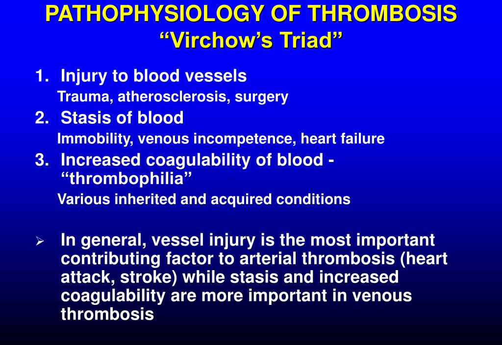 Ppt Pathophysiology Of Thrombosis Virchows Triad” Powerpoint Presentation Id1329224