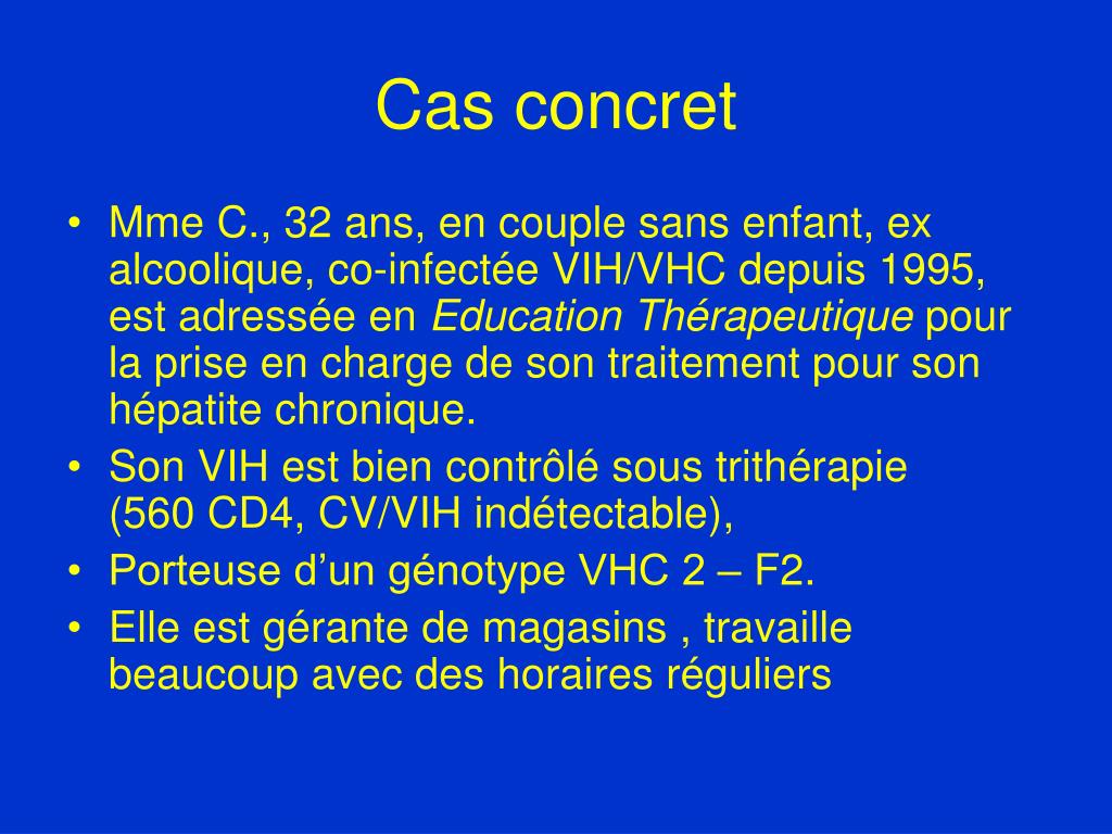 PPT - Cas concret d’un patient Co-infecté VIH / VHC PowerPoint ...