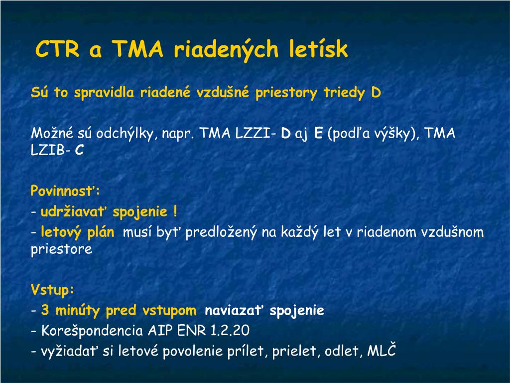 PPT - Vzdušný priestor Slovenska PowerPoint Presentation, free download ...
