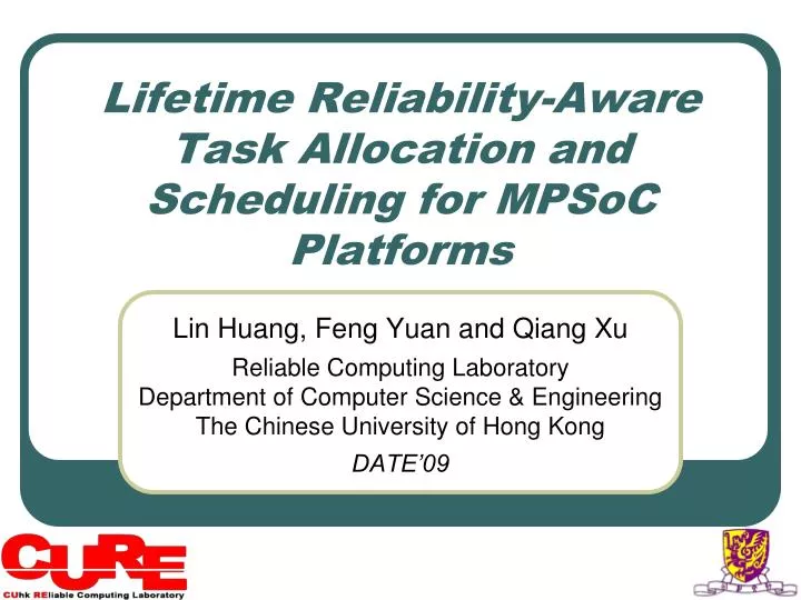 PPT - Lifetime Reliability-Aware Task Allocation and Scheduling for ... PPT - Lifetime Reliability-Aware Task Allocation and Scheduling for ...