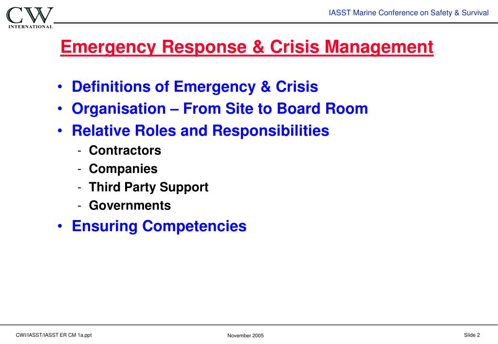 PPT - Marine Conference on Safety & Survival Emergency Response ...