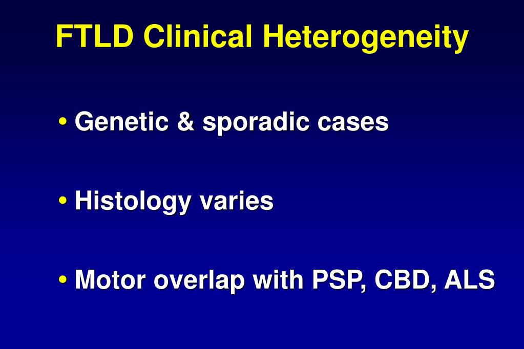 Ppt Frontotemporal Lobar Degeneration Demographic And Clinical