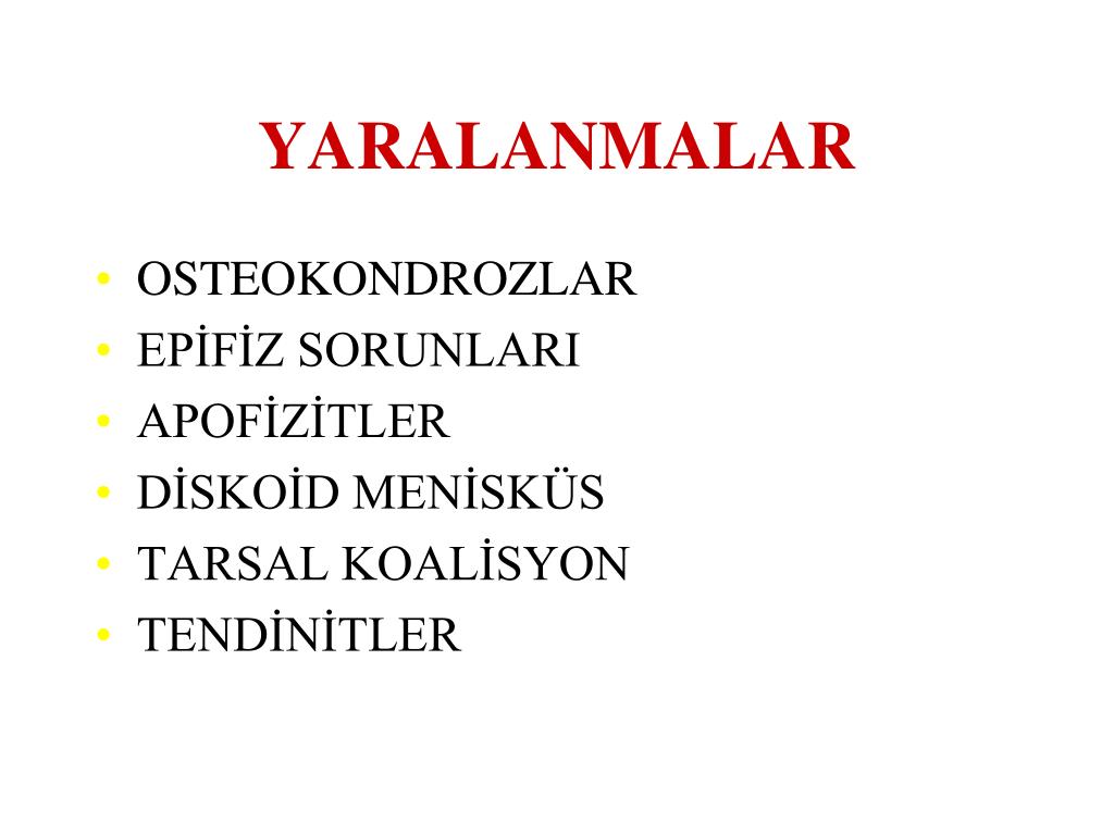 PPT - ÇOCUK LARDA SPOR YARA LANMALARI PowerPoint Presentation, free ...