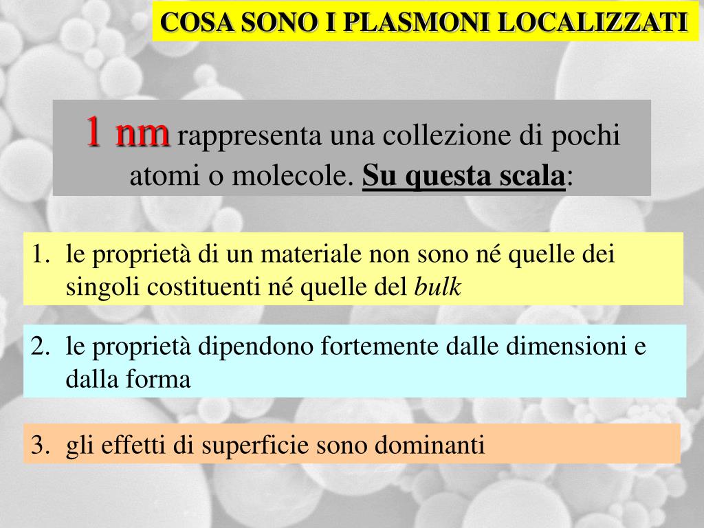 PPT - Fenomeni di risonanza plasmonica all’interfaccia metallo-organico ...