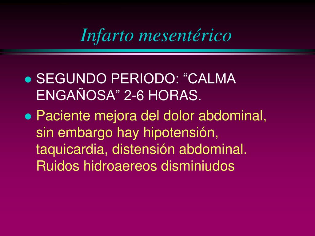 PPT - Infarto o Isquemia Mesenterica o intestinal PowerPoint ...