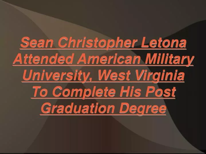 PPT - about sean letona, jacksonville, florida PowerPoint Presentation ...