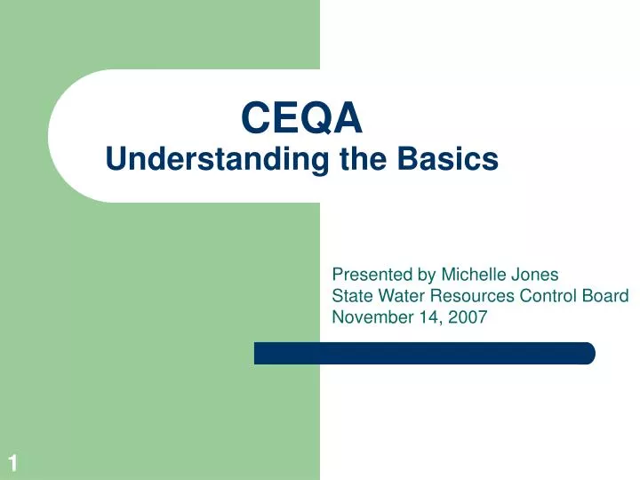 PPT - CEQA Understanding the Basics PowerPoint Presentation, free ...