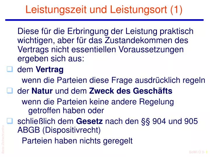 PPT - Leistungszeit und Leistungsort (1) PowerPoint Presentation, free ...