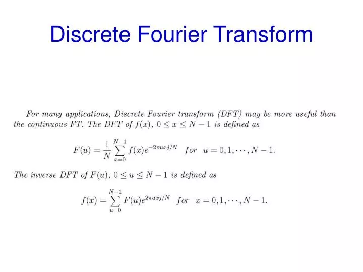 PPT - Discrete Fourier Transform PowerPoint Presentation, free download ... PPT - Discrete Fourier Transform PowerPoint Presentation, free download ...