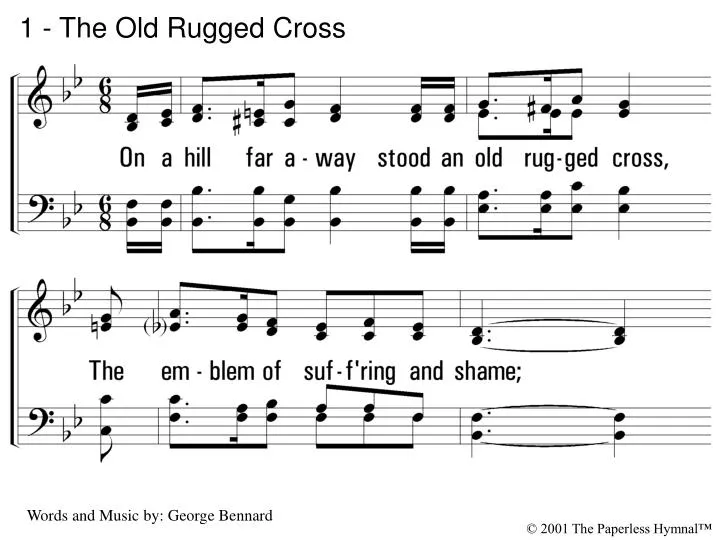 PPT - 1 - The Old Rugged Cross PowerPoint Presentation, free download ...