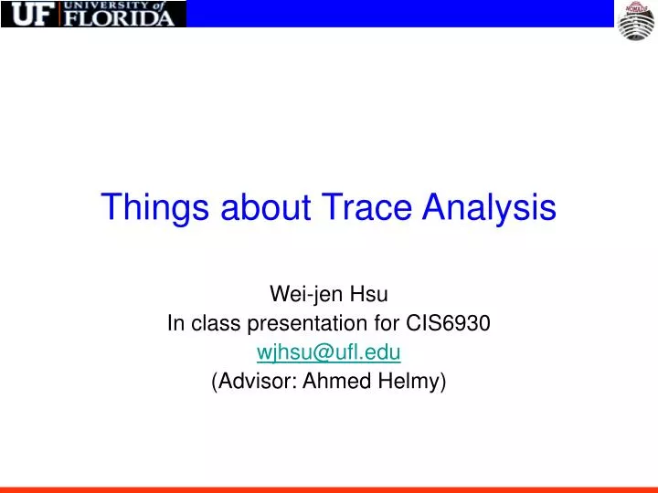 PPT - Things about Trace Analysis PowerPoint Presentation, free ...