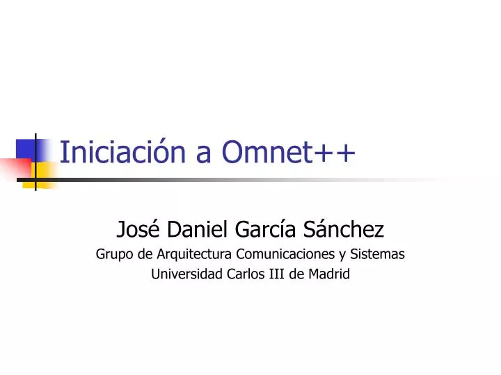 PPT - Iniciación a Omnet++ PowerPoint Presentation, free download - ID ...