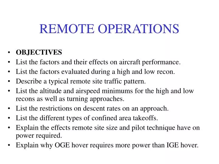 PPT - REMOTE OPERATIONS PowerPoint Presentation, free download - ID:134892
