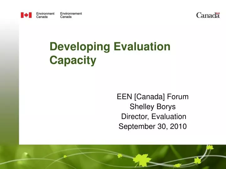 PPT - Developing Evaluation Capacity PowerPoint Presentation, free ...