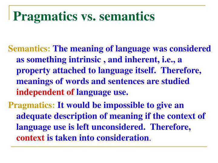 PPT - Introduction to Linguistics Chapter 6 : Pragmatics PowerPoint ...