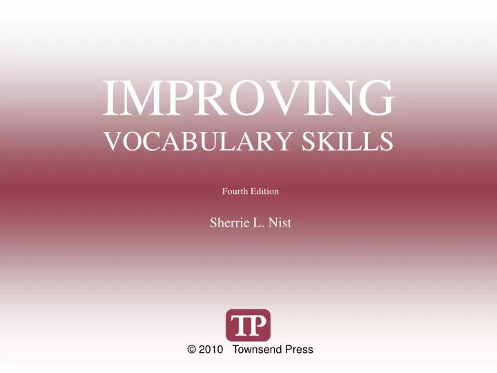 PPT - IMPROVING VOCABULARY SKILLS PowerPoint Presentation, free ...