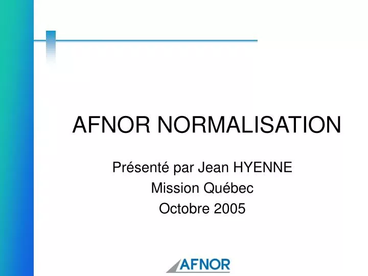 PPT - AFNOR NORMALISATION PowerPoint Presentation, free download - ID ...