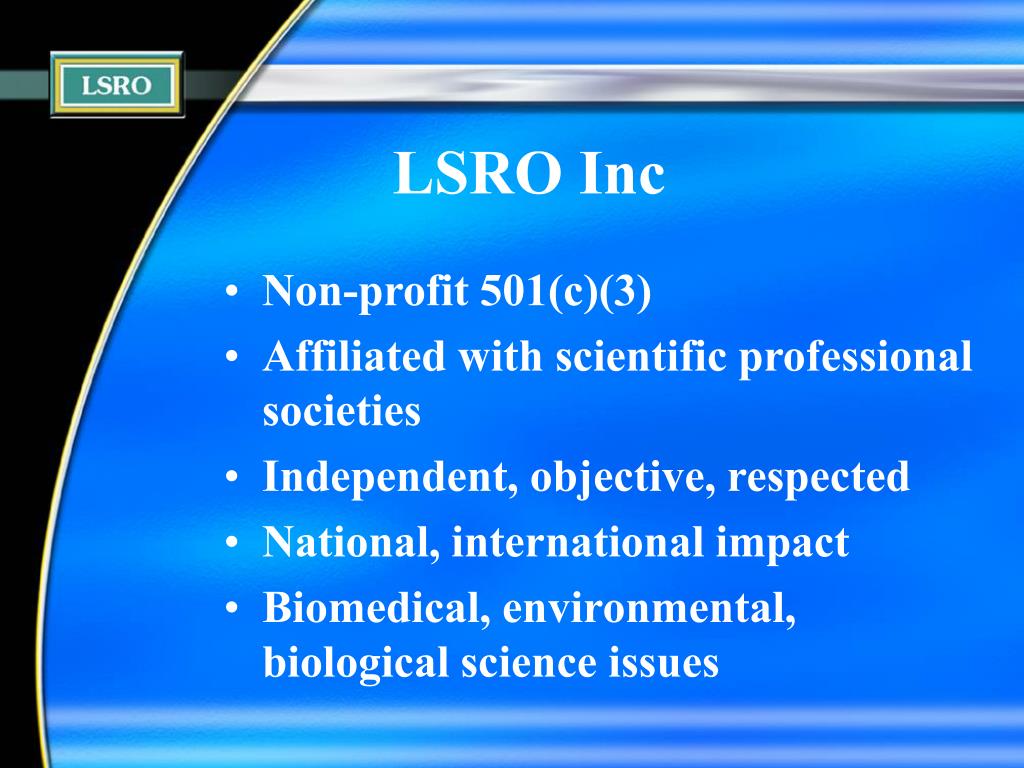 PPT - Life Sciences Research Office, Inc. (LSRO) PowerPoint ...