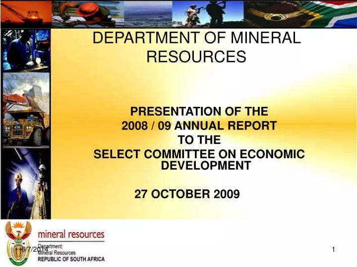 PPT - DEPARTMENT OF MINERAL RESOURCES PowerPoint Presentation, free ... PPT - DEPARTMENT OF MINERAL RESOURCES PowerPoint Presentation, free ...