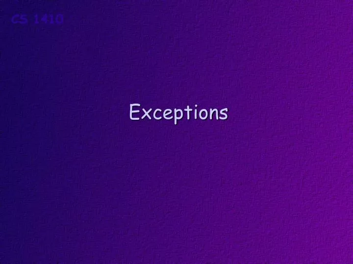 Ppt Exceptions Powerpoint Presentation Free Download Id 1354810