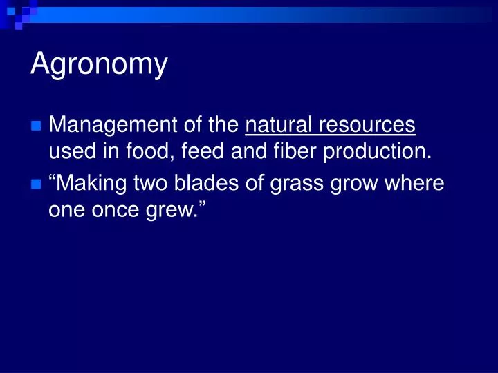 PPT - Agronomy PowerPoint Presentation, free download - ID:1354956