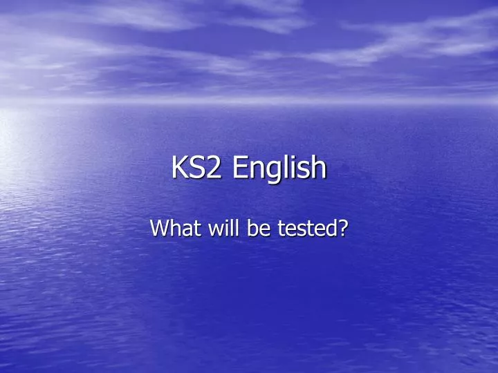 PPT - KS2 English PowerPoint Presentation, free download - ID:1355903