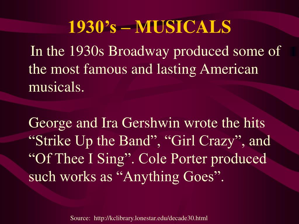 PPT - 20 th Century American Music 1930s PowerPoint Presentation, free ...