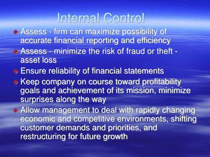 PPT - Internal Control PowerPoint Presentation, free download - ID:1357967