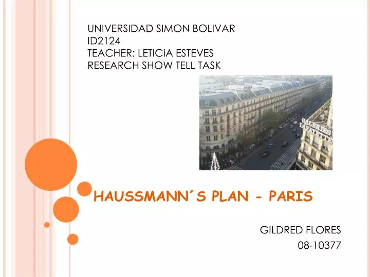 PPT - HAUSSMANN´S PLAN - PARIS PowerPoint Presentation, free download ...