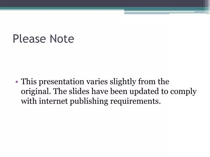 PPT - Please Note PowerPoint Presentation, free download - ID:1358667