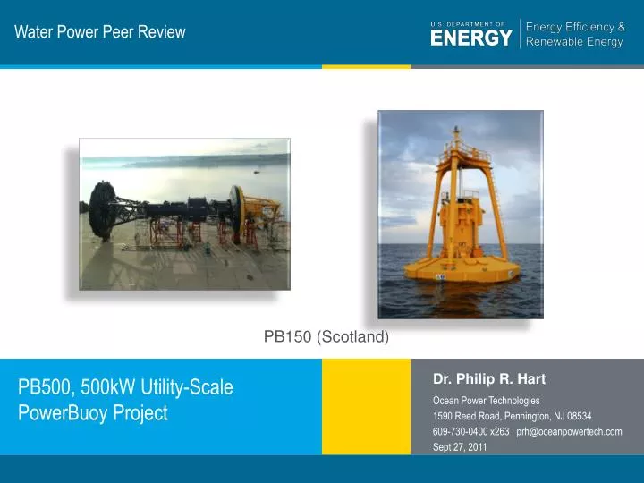 PPT - Water Power Peer Review PowerPoint Presentation, free download ...
