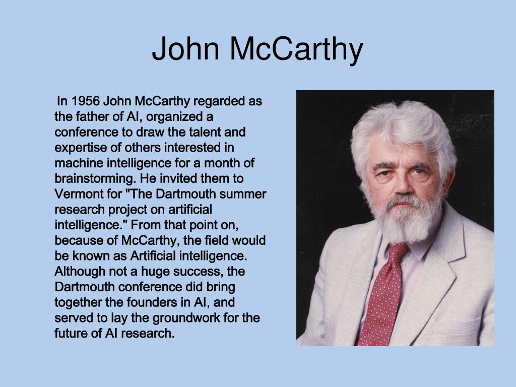 What Is Artificial Intelligence John Mccarthy at Laura Strong blog What Is Artificial Intelligence John Mccarthy at Laura Strong blog