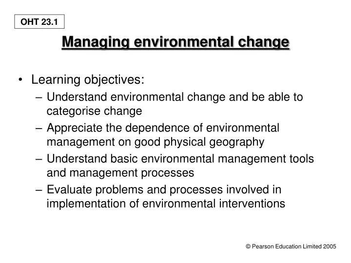 PPT - Managing environmental change PowerPoint Presentation, free ...