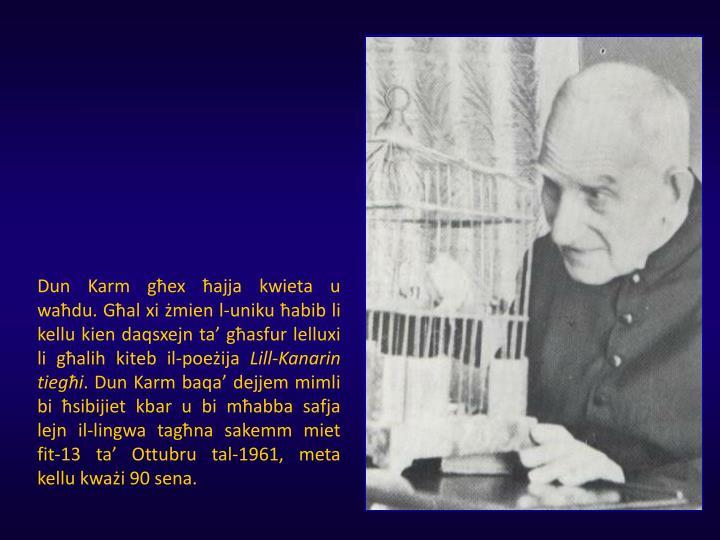 PPT - Dun Karm PowerPoint Presentation - ID:1360418