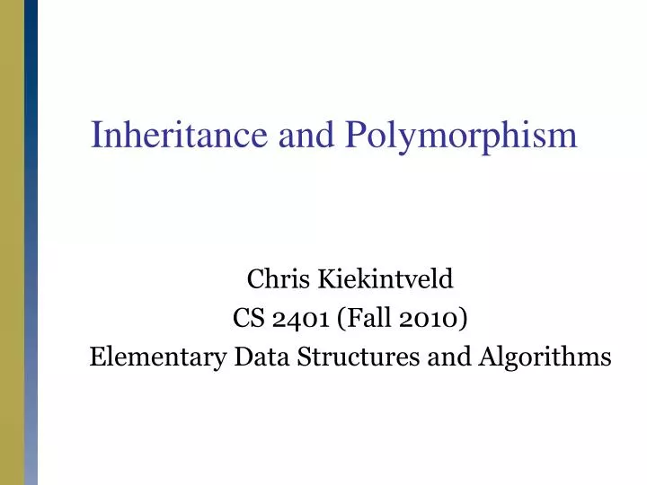 PPT - Inheritance and Polymorphism PowerPoint Presentation, free ... PPT - Inheritance and Polymorphism PowerPoint Presentation, free ...
