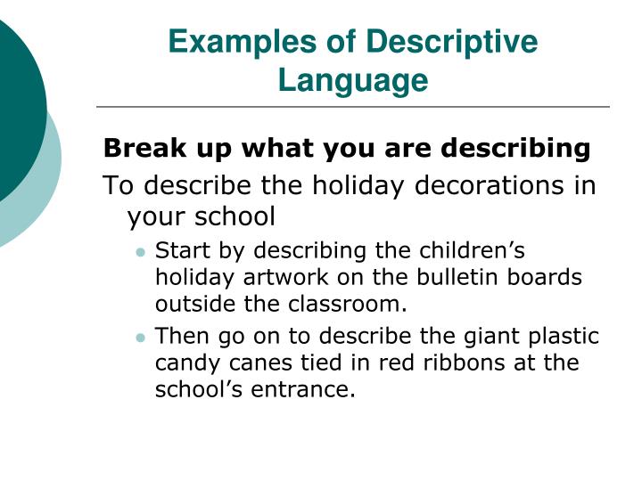 PPT - Descriptive Language PowerPoint Presentation - ID:1361333