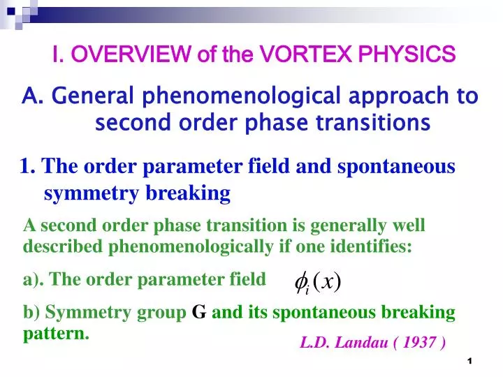 PPT - I. OVERVIEW of the VORTEX PHYSICS PowerPoint Presentation, free ...