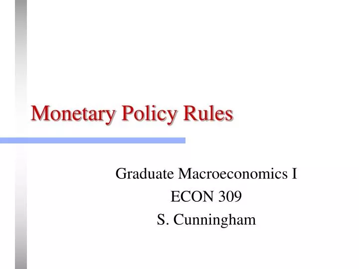 PPT - Monetary Policy Rules PowerPoint Presentation, free download - ID ...