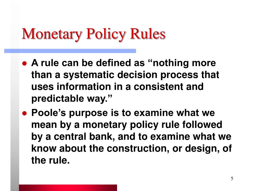 PPT Monetary Policy Rules PowerPoint Presentation Free Download ID