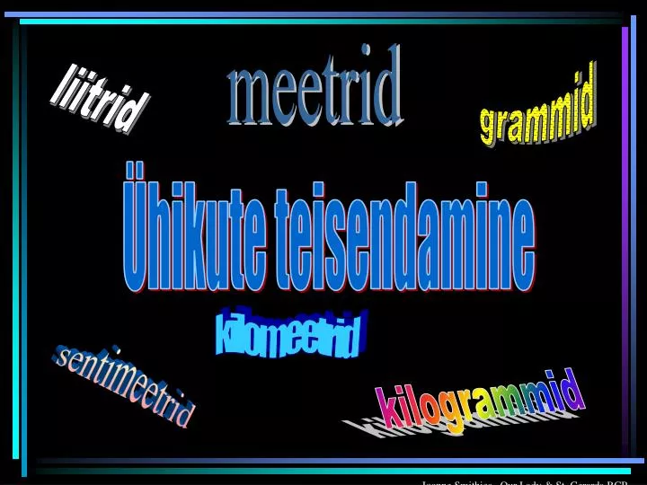 PPT - Ühikute teisendamine PowerPoint Presentation, free download - ID ...