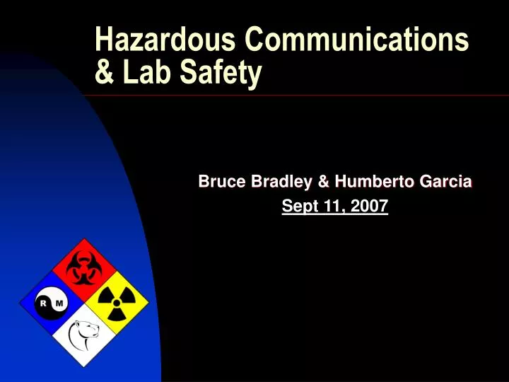 PPT - Hazardous Communications & Lab Safety PowerPoint Presentation ...