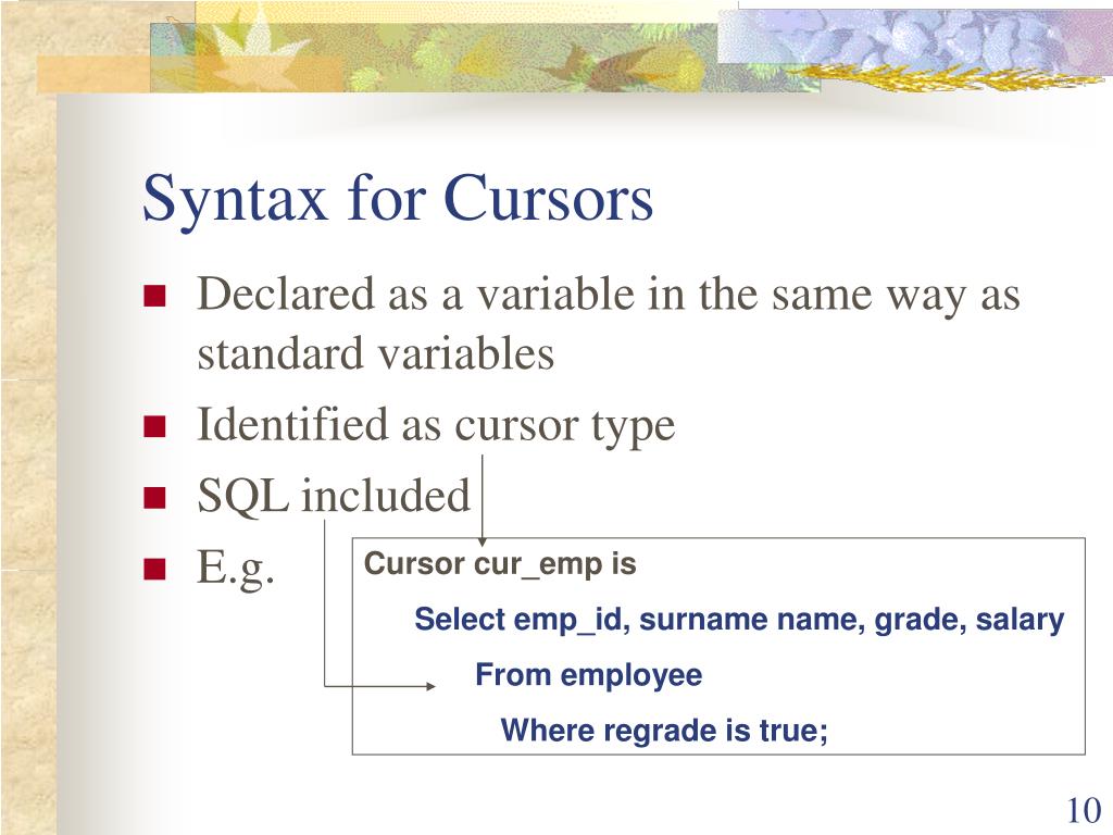 Ppt Plsql Programming Procedures And Cursors Lecture 1 Powerpoint Presentation Id1365972