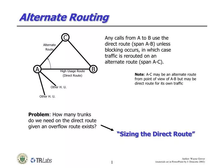 PPT - Alternate Routing PowerPoint Presentation, free download - ID:1367045
