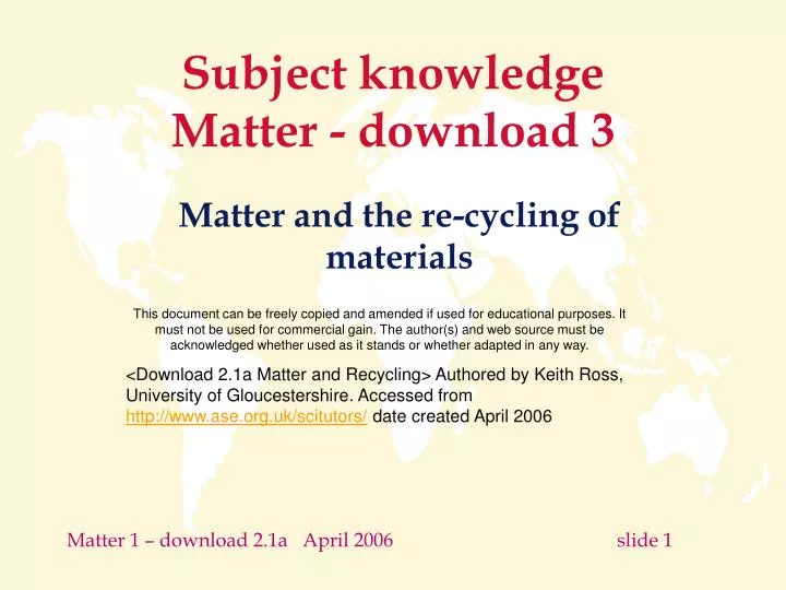 PPT - Subject knowledge Matter - download 3 PowerPoint Presentation ...