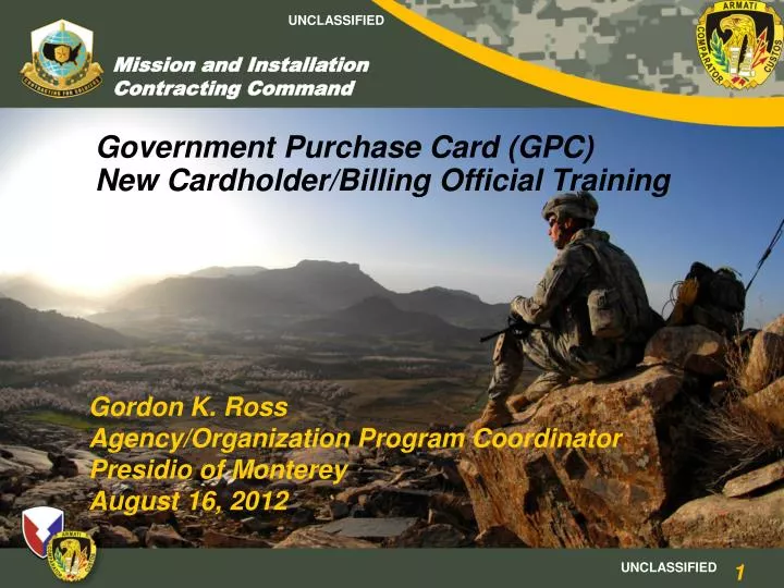 PPT - Government Purchase Card (GPC) New Cardholder/Billing Official ...