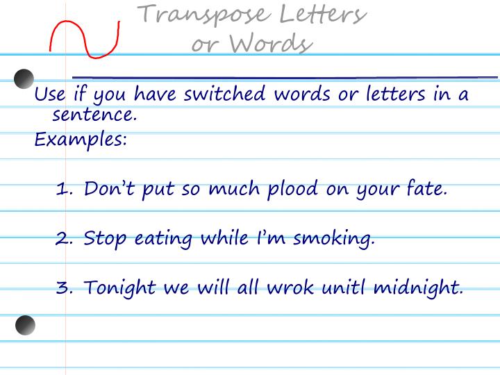 PPT - Proofreading Marks PowerPoint Presentation - ID:1368531