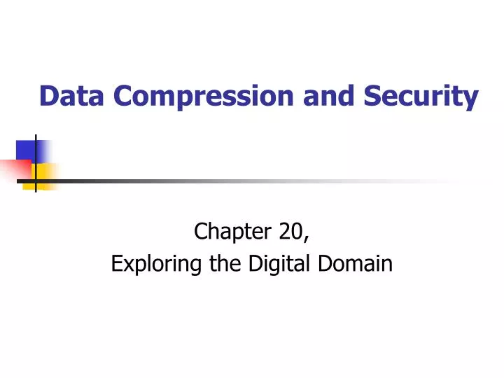 PPT - Data Compression and Security PowerPoint Presentation, free ...