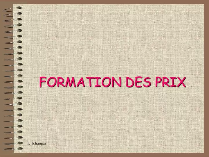 PPT - FORMATION DES PRIX PowerPoint Presentation, free download - ID ...