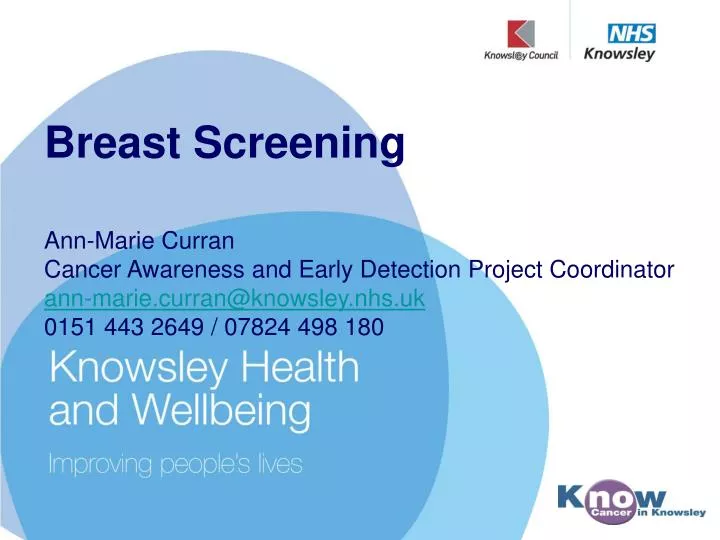 PPT - Breast Screening Ann-Marie Curran Cancer Awareness and Early ...