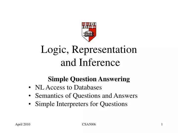 PPT - Logic, Representation and Inference PowerPoint Presentation, free download - ID:1368991